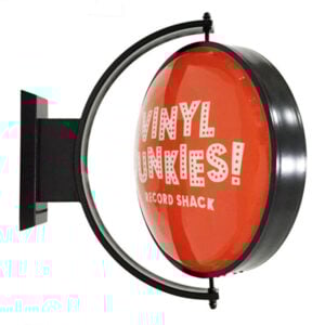 LED 4 Layers Standing Rotating Light Box Four Sided Display Vertical