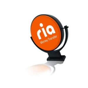 360 Degree LED Rotating Lightbox Wall Sign Outdoor Double Sided Waterproof