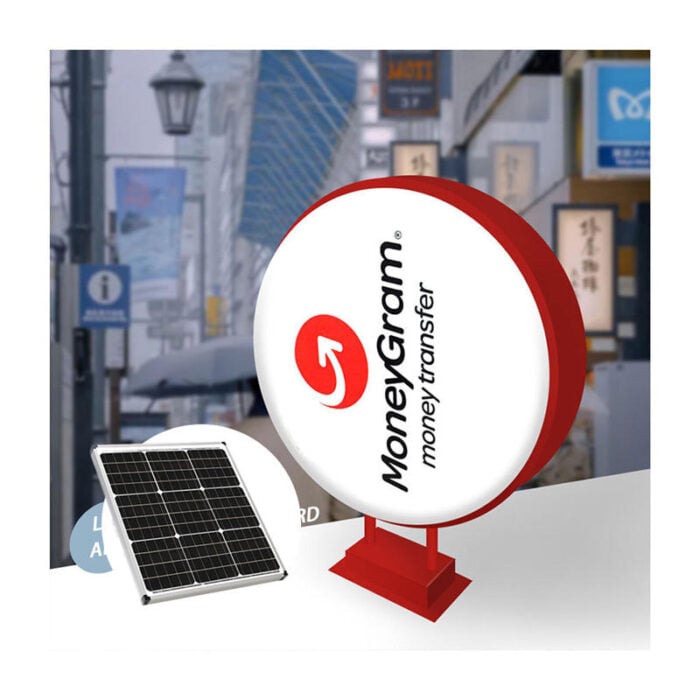 Solar Light Box Projecting Sign LED Waterproof Outdoor