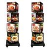 LED 4 Layers Standing Rotating Light Box Four Sided Display Vertical