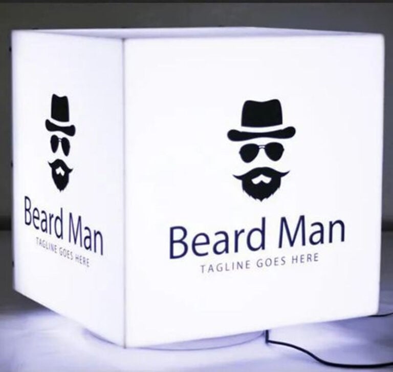 Cube Acrylic Light Box 5 Side LED Waterproof Custom