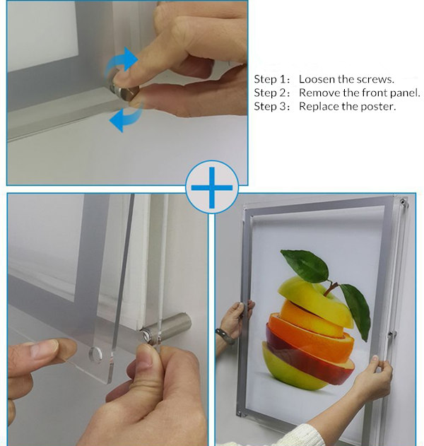 Table Menu Crystal Light Box Bright LED A3 A4