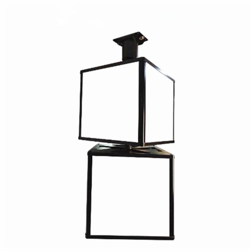 Bar Hanging Cube Rotating Lightbox Sign 4 Sided Display