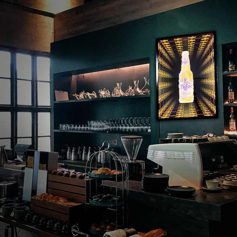 Custom Ultra-thin Acrylic Wall Light Sign For Swiss Expo