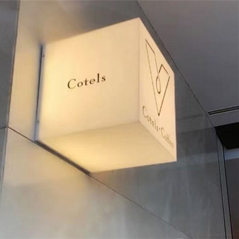 Cube Acrylic Light Box 5 Side LED Waterproof Custom