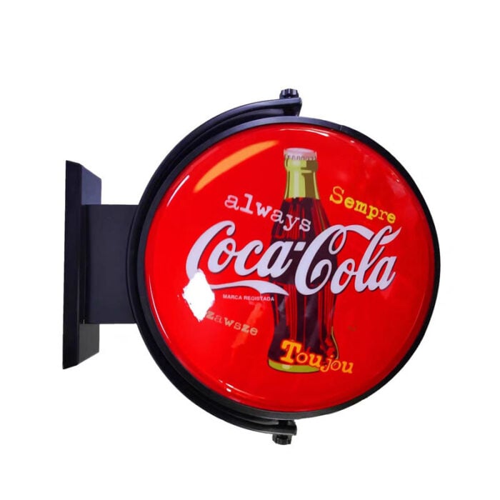 360 Degree LED Rotating Lightbox Wall Sign Outdoor Double Sided Waterproof