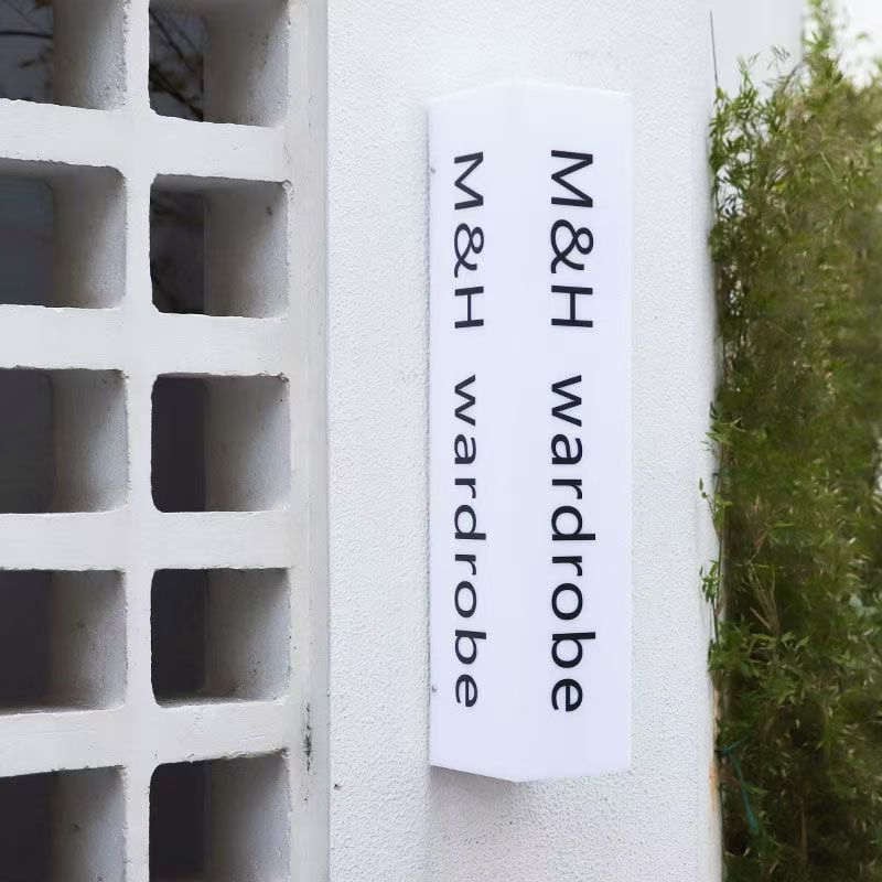 Vertical Acrylic Lighted Sign Box Wall Mount Or Projecting