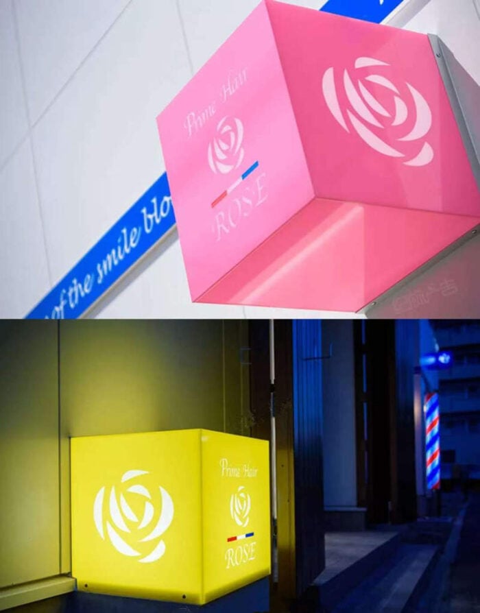 Cube Acrylic Light Box 5 Side LED Waterproof Custom