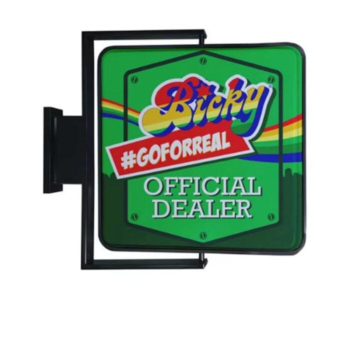 LED 4 Layers Standing Rotating Light Box Four Sided Display Vertical